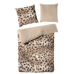Bettw&auml;sche Primera "Satin-Bettw&auml;sche Savannah", braun, B/L: 155cm x 220cm, 1 Stk., 1 Stk., Satin, B/L: 80cm x 80cm, 2, Satin, Obermaterial: 100% Baumwolle, Bettw&auml;sche, Bettw&auml;sche
