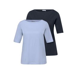 Street One Shirt Damen Gr&ouml;&szlig;e XXL hellblau / schwarz