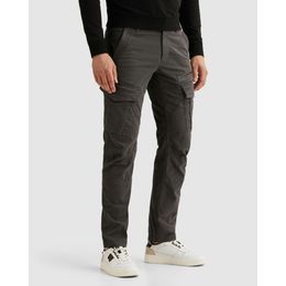 PME-Legend Cargohose PME LEGEND "Nordrop Stretch Twill", Herren, Gr. 32, L&auml;nge 32, grau (turbulence), Twill, Obermaterial: 97% Baumwolle, 3% Elasthan, unifarben, regular fit kn&ouml;chellang, Hosen Cargohose, mit Logo Stickerei