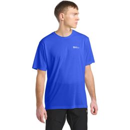 Funktionsshirt Jack Wolfskin "VONNAN S/S T M", Herren, Gr. XXL, blau (vibrant blau), Obermaterial: 100% Polyester, Shirts Funktionsshirt, f&uuml;r warme Temperaturen, atmungsaktiv, feuchtigkeitsregulierend