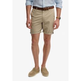 Chinoshorts Superdry "PREMIUM REGULAR CHINO SHORT", Damen, Gr. 38, N-Gr, sandstone braun, Web, Obermaterial: 98% Baumwolle, 2% Elasthan, unifarben, relaxed fit knielang, Hosen Chinoshorts