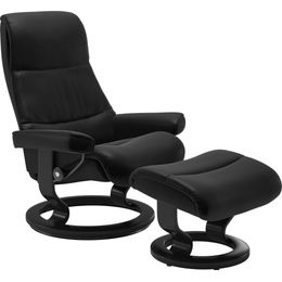 Relaxsessel stressless "View", schwarz (schwarz batick), B:91cm H:109cm T:83cm, Leder BATICK: BATICK ist ein leicht korrigiertes, durchgef&auml;rbtes und genarbtes M&ouml;belleder, bei dem die meisten Unebenheiten und Spuren in der Regel entfernt wurden.;Leder PALOMA: PALOMA ist ein durchgef&auml;rbtes Semianilin-M&ouml;belleder mit nat&uuml;rlicher Narbung.;ROHLEDER Stoff Q2 FARON: Ein fester zuverl&auml;ssiger Boucl&eacute; mit ein