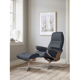 Relaxsessel stressless "Sunrise", beige (cream batick), B:83cm H:105cm T:74cm, Leder BATICK: BATICK ist ein leicht korrigiertes, durchgef&auml;rbtes und genarbtes M&ouml;belleder, bei dem die meisten Unebenheiten und Spuren in der Regel entfernt wurden., Sessel, Relaxsessel, mit Cross Base, Gr&ouml;&szlig;e S, M & L, Holzakzent Eiche
