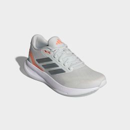 Laufschuh adidas Performance "RUNFALCON 5", Damen, Gr. 41, crystal wei&szlig;, iron metallic, beam orange, Synthetik, Textil, Schuhe Laufschuh