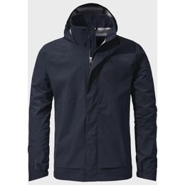Sch&ouml;ffel Outdoorjacke SCH&Ouml;FFEL "2.5L Jacket Bellagio M", Herren, Gr. 50, blau (8820, blau), Oberstoff : 100% Nylon (Membran: Polyurethan), regular fit, hoch geschlossener Ausschnitt, Jacken Outdoorjacke