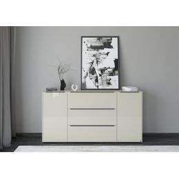 Sideboard "Reno", kaschmir matt lack, glas kaschmir glanz, B:182cm H:94cm T:42cm, Glas, Holzwerkstoff, SET ONE BY Musterring, Sideboards, Sideboard, Mit Gleitern und in verschiedenen Farben erh&auml;ltlich
