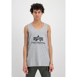 Muscleshirt Alpha Industries "Basic Tank BL BB", Herren, Gr. M, grau (grau heather), Obermaterial: 100% Baumwolle, Shirts Muscleshirt