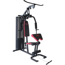 Kraftstation "Multi-Gym Smart", schwarz (schwarz, rot), Motive Fitness by U.N.O., KraftstationenB:75cm H:200cm L:148cm, Kraftstation, max. Benutzergewicht 120 kg, max. Trainingsgewicht 45,8 kg, B:75cm H:200cm L:148cm