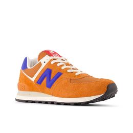 Sneaker New Balance "574", Herren, Gr. 37,5, sienna, blau gemstone, Leder, Textil, mehrfarbig, Schuhe Sneaker
