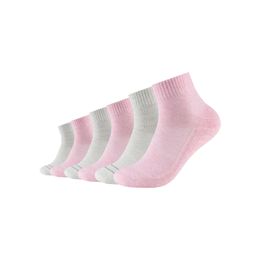 Kurzsocken Camano "ca-soft", Damen, Gr. 39-42, rosa (ros&eacute; melange), Baumwollmischung, unifarben, Socken Kurzsocken, mit verst&auml;rktem Zehenbereich