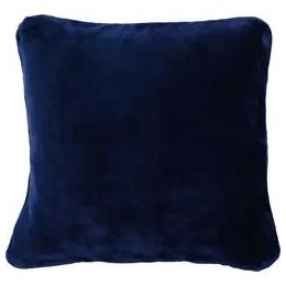 G&ouml;zze Dekokissen G&Ouml;ZZE "Premium Cashmere-Feeling Kissen", blau (marine, unifarben), B:50cm H:10cm L:50cm, Polyester, Dekokissen_Sitzkissen_Kissenh&uuml;llen, 50x50cm,passend zur Premium Cashmere-Feeling Decke,Kissenh&uuml;lle&F&uuml;llung