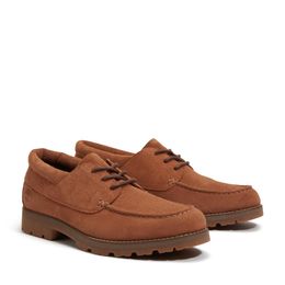 Schn&uuml;rschuh Timberland "BRITTON SQUARE LACE UP SHOE", Damen, Gr. 46, rust suede, Leder, Schuhe Schn&uuml;rschuh