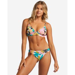 Triangel-Bikini-Top Billabong "A/Div Banded", Damen, Gr. S, Cup B, bunt (schwarz multi 3), 78% Polyamid, 22% Elasthan, Bikini-Oberteile Triangel-Bikini-Top