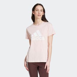 T-Shirt adidas Sportswear "W BL T", Damen, Gr. S, rosa (sandy pink), Obermaterial: 100% Baumwolle, figurbetont h&uuml;ftlang, Rundhals, Shirts T-Shirt