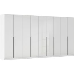 Dreht&uuml;renschrank OTTO HOME "Kleiderschrank Kleiderschr&auml;nke Schrank Garderobe AGORDO mit Glasfront", alpinwei&szlig;, glas kristallwei&szlig;, B:405cm H:229cm T:54cm, Schr&auml;nke, Dreht&uuml;renschrank, durchdachte Innenausstattung, in 8 Breiten und 2 H&ouml;hen MADE IN GERMANY