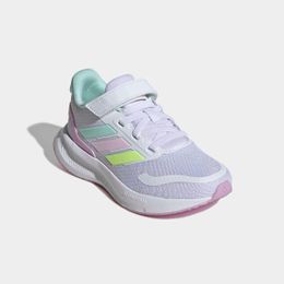 Laufschuh adidas Sportswear "RUNFALCON 5 KIDS", Jungen, Gr. 33, wei&szlig; (cloud wei&szlig;, clear mint, clear pink), Synthetik, Textil, Schuhe Laufschuh, mit Klettverschluss, f&uuml;r Kinder