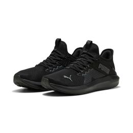 Laufschuh Puma "SOFTRIDE ENZO 5 SLIP TECH", Gr. 44,5, Puma schwarz, cool schwarz gray, Textil, Schuhe Laufschuh, mit Schlupfeinstieg, herausnehmbare Innensohle