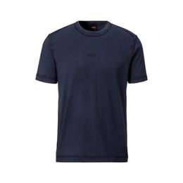 T-Shirt BOSS Orange "Tokks", Herren, Gr. S, blau (dunkelblau404), Single Jersey, Obermaterial: 100% Baumwolle, unifarben, regular fit h&uuml;ftbedeckend, Rundhals, normaler Saum, Shirts T-Shirt, mit BOSS Orange Markenlabel