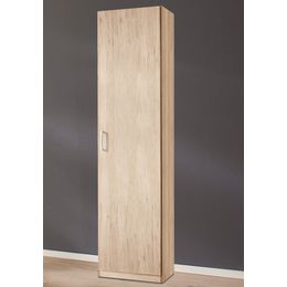 Kleiderschrank Priess "Bilbao", braun (struktureichefarben hell), B:48cm H:193cm T:36cm, Holzwerkstoff, Schr&auml;nke, Kleiderschrank, T&uuml;ranschlag links oder rechts