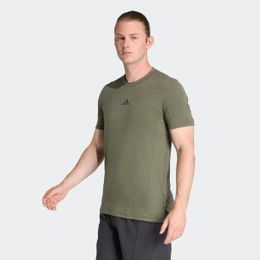 T-Shirt adidas Performance "DESIGNED FOR TRAINING WORKOUT", Herren, Gr. XL, night cargo, Obermaterial: 81% Polyester, 14% Lyocell, 5% Elasthan, Rundhals, Shirts T-Shirt