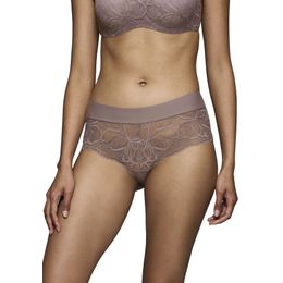Panty Triumph "Body Make-Up Illusion Lace", Herren, Gr. 46, grau (pigeon grau), Microtouch, Obermaterial: 80% Polyamid, 20% Elasthan. Spitze: 92% Polyamid, 8% Elasthan, leicht gl&auml;nzend, unifarben, k&ouml;rpernah, Unterhosen Panty, mit Stretch-Spitze