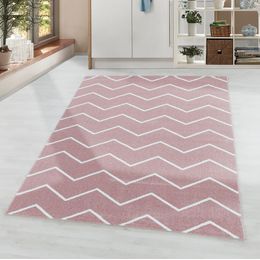 Teppich Ayyildiz Teppiche "RIO 4602", rosa (ros&eacute;), B:140cm H:8mm L:200cm, Polypropylen (PP), Teppiche, Teppich, Pflegeleicht / Strapazierf&auml;hig / Trend Colors/ Wohnzimmer