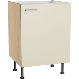 Sp&uuml;lenschrank KOCHSTATION "KS-Lucy", stain, eiche hell, B:60cm H:87cm T:58,1cm, Schr&auml;nke, Sp&uuml;lenschrank, Breite 60 cm, mit 1 T&uuml;r, h&ouml;henverstellbare F&uuml;&szlig;e, Soft-Close
