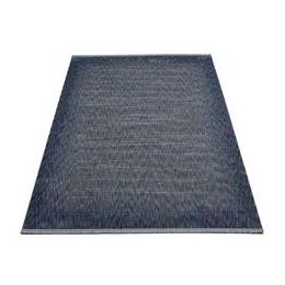 Teppich Musterring "MEMPHIS", blau (jeans), B:65cm H:8mm L:130cm, Polyester, Teppiche, Teppich, exlcusive Musterring DELUXE COLLECTION mit seidigem Glanz