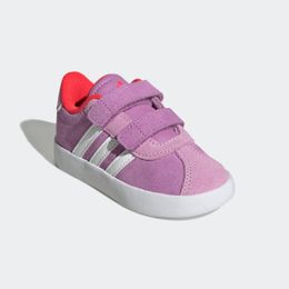Sneaker adidas Sportswear "VL COURT 3.0", M&auml;dchen, Gr. 21, lila (preloved lila, cloud wei&szlig;, lucid rot), Leder, Synthetik, Schuhe Sneaker, f&uuml;r Kinder, inspiriert vom Design des adidas samba