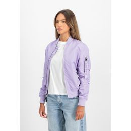 Bomberjacke Alpha Industries "MA-1 VF Light W", Damen, Gr. S, lila (pale violet), Obermaterial: 100% Nylon, Futter: 100% Nylon, Jacken Bomberjacke