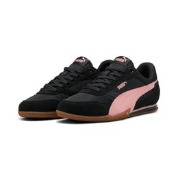 Sneaker Puma "BELLA DONNA NYLON", Damen, Gr. 42, Puma schwarz, rosy outlook, Leder, Synthetik, Colorblocking, Schuhe Sneaker, Low-Profile-Sohle, leicht profiliertes Laufsohlenprofil, Schn&uuml;rung