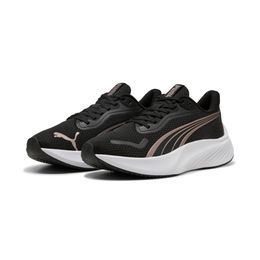 Laufschuh Puma "POUNCE LITE", Damen, Gr. 42,5, rosa (Puma schwarz, rose gold), Textil, Schuhe Laufschuh, mit PROTREAD Gummilaufsohle, mit SOFTFOAM+ D&auml;mpfungstechnologie
