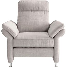 Sessel Home Affaire "Mailand Fernsehsessel", grau (hellgrau), B:98cm H:103cm T:89cm, Struktur ( 100% Polyester), Sessel, Sessel, mit komfortablem Federkern-Sitz, wahlweise mit Move-Funktion