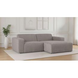 Ecksofa OTTO HOME "Koa, 228 cm, L-Form, Modulsofa in Cord, Chenille, Struktur, Webstoff", taupe, B:228cm H:88cm T:159cm, 100% Polyester, Sofas, Ecksofa, Designsofa, weicher Lounge-Sitzkomfort, Welleunterfederung, bodentief