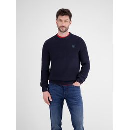 Strickpullover Lerros "Herren Strickpullover", Herren, Gr. 3XL, classic navy, 100% Baumwolle, Rundhals, Pullover Strickpullover