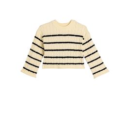 KOTON Pullover M&auml;dchen Gr&ouml;&szlig;e 134/140 beige / schwarz