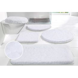 Badematte OTTO HOME "Micro exclusiv, Badvorleger, Badezimmer Teppich" Gr. 2, wei&szlig;, H:55mm, Polyester, Badematten, Badematte, Badteppich, Badematten auch als 3 teiliges Set & rund erh&auml;ltlich, Topseller