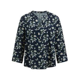 Peter Hahn - Bluse mit V-Ausschnitt, blau, Gr. 40 / M