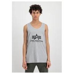 Muscleshirt Alpha Industries "Basic Tank BL BB", Herren, Gr. M, grau (grau heather), Obermaterial: 100% Baumwolle, Shirts