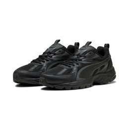 Sneaker Puma "MILENIO TECH_", Herren, Gr. 45, schwarz (Puma schwarz, shadow gray), Textil, Schuhe Sneaker, f&uuml;r Sportmode und Streetwear, mit Schn&uuml;rverschluss