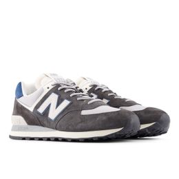 Sneaker New Balance "574", Herren, Gr. 37, schwarz cement, Leder, Textil, Schuhe Sneaker