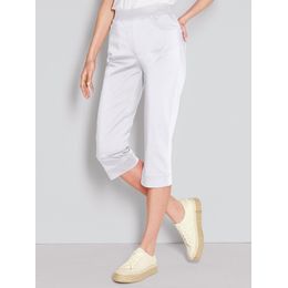 Brax - Comfort Plus-Caprihose Modell Carina Capri, weiss, Gr. 40 / M - Baumwolle