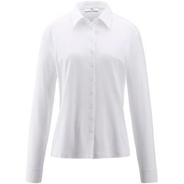 Peter Hahn - Jersey-Bluse, weiss, Gr. 44 / L - Baumwolle