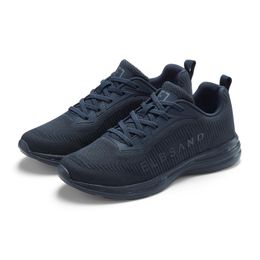 Sneaker ELBSAND "Freizeitschuh, Halbschuh, Turnschuh", Herren, Gr. 44, blau (dunkelblau), Obermaterial: 70% Textilmaterial, 30% Lederimitat. Decksohle: 100% Textilmaterial. Futter: 100% Textilmaterial. Laufsohle: 100% Synthetik, unifarben, Schuhe Sneaker, mit elastischen B&auml;ndern f&uuml;r schnelles Reinschl&uuml;pfen, Unisex VEGAN, Topseller