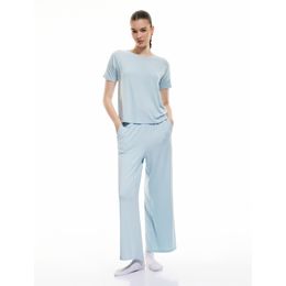 KOTON Pyjama Damen Gr&ouml;&szlig;e M hellblau Winterkleid