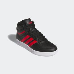 Sneaker adidas Sportswear "HOOPS 4.0 MID", M&auml;dchen, Gr. 38,5, rot (core schwarz, better scarlet, cloud wei&szlig;), Synthetik, Schuhe Sneaker, f&uuml;r Kinder & Jugendliche