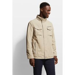 Kurzjacke Bugatti, Herren, Gr. 52, beige, 100% Polyamid, regular fit, Manschette, Jacken Kurzjacke, mit einrollbarer Kapuze