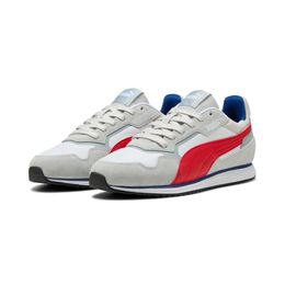Sneaker Puma "SOFTRIDE ST MILER", Herren, Gr. 43, wei&szlig; (cool light gray, for all time rot, Puma wei&szlig;), Synthetik, mehrfarbig, Schuhe Sneaker, mit klassischem Design, Obermaterial aus Synthetik, Schn&uuml;rverschluss