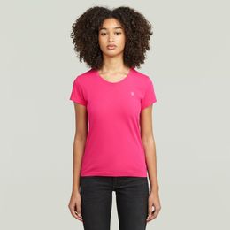 G-Star Raw V-Shirt G-STAR "Eyben", Damen, Gr. M (38), pink peacock, Jersey, Obermaterial: 100% Baumwolle, unifarben, slim fit normal, V-Ausschnitt, Shirts V-Shirt, mit Label