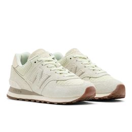 Sneaker New Balance "WL574", Damen, Gr. 37, mineral, Leder, Textil, Schuhe Sneaker